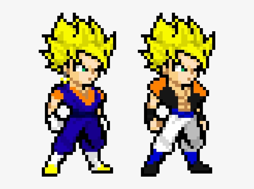 Ssj Vegito Gogeta Sprites - Gogeta Vegito Pixel Art - 810x570 PNG ...