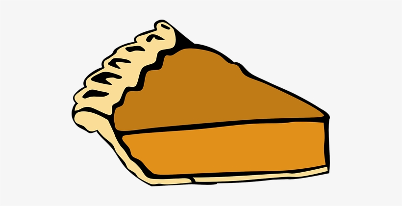Pumpkin Pie Slice Piece Baked Sweet Desser - Pie Slice Clip Art ...