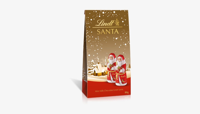 Lindt Mini Santa Bag - Lindt Santa - 405x400 PNG Download - PNGkit