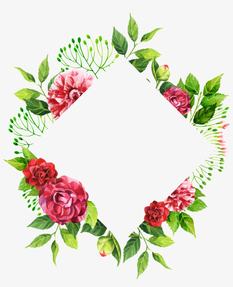 Hand Painted Rhombus Flower Png Transparent - Illustration - 1024x1172 ...