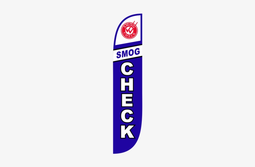 Smog Check Feather Flag Blue - Parallel - 391x521 PNG Download - PNGkit