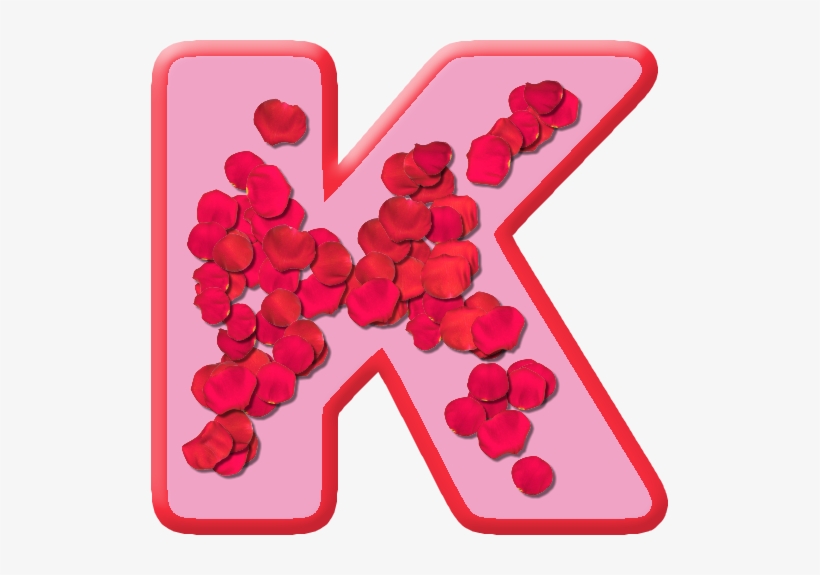 Letter K In Rose - 517x495 PNG Download - PNGkit