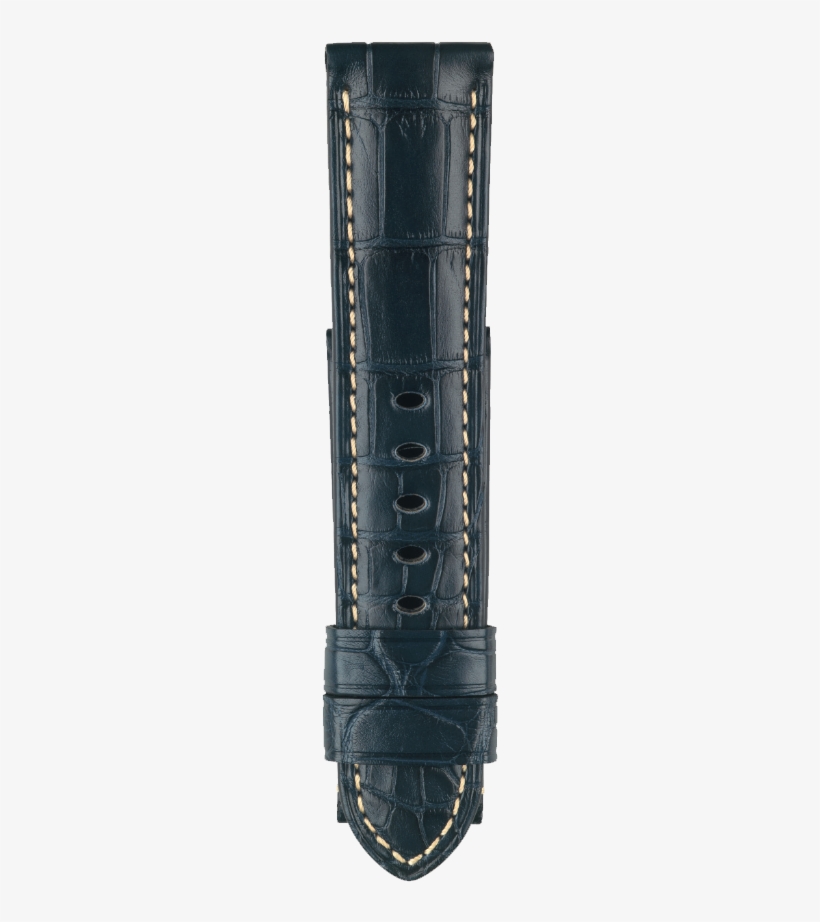Dark Blue Alligator Beige Stitching - Strap - 800x1150 PNG Download ...