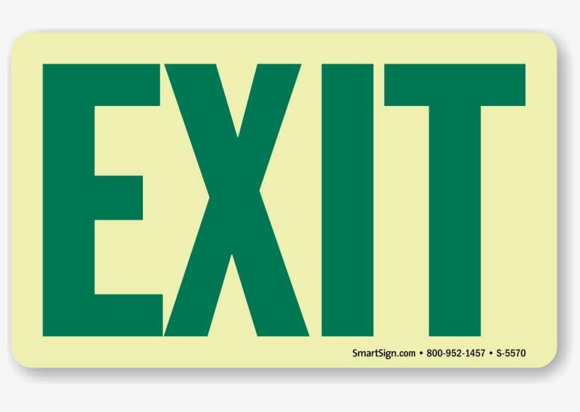 Download Transparent Zoom, Price, Buy - Exit Sign Transparent - PNGkit