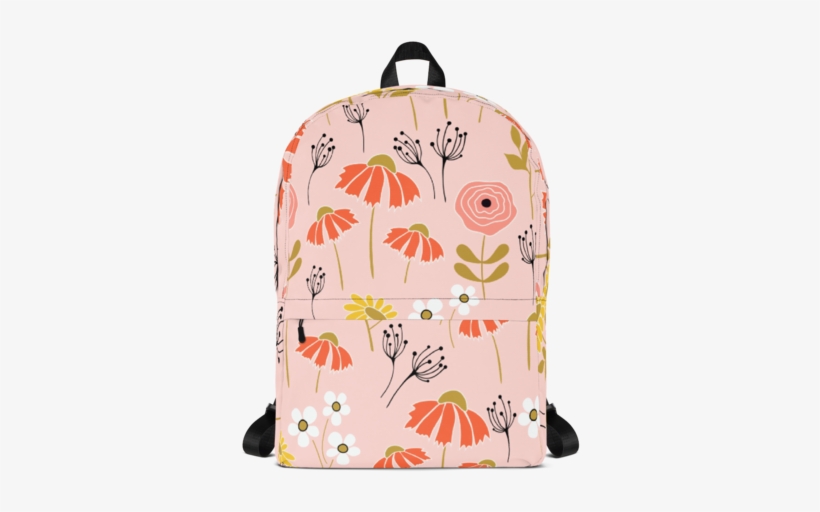 Pink Floral Backpack - Kawaii Backpack Pastel - 480x480 PNG Download ...