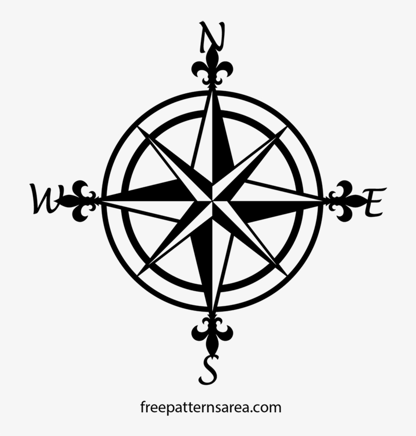 Nautical Compass Rose - Large Compass Rose - 800x800 PNG Download - PNGkit