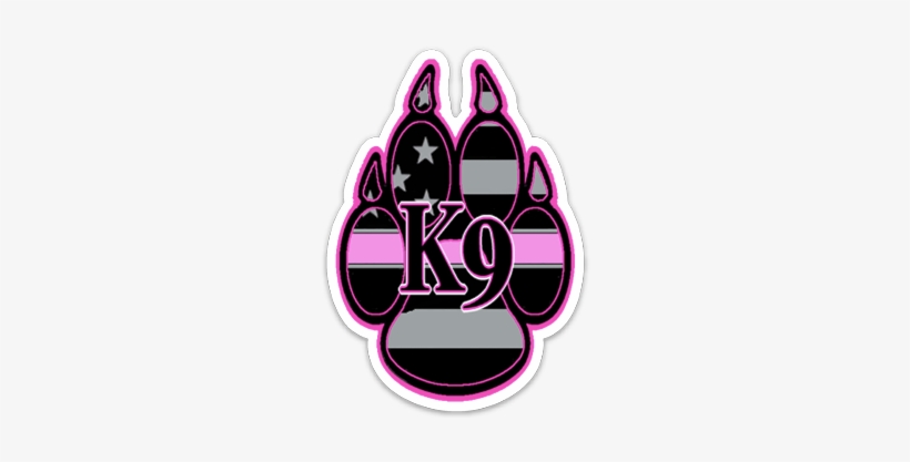 K9 Think Pink Line - K9 Paw Patch - Thin Pink Line - 427x410 PNG ...