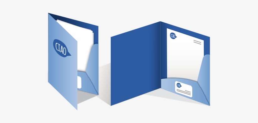 Illustration Of Two Presentation Folders - Folder Print Custom ...