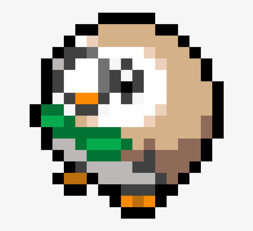 Rowlet - Rice Bowl Pixel Art - 1184x1184 PNG Download - PNGkit