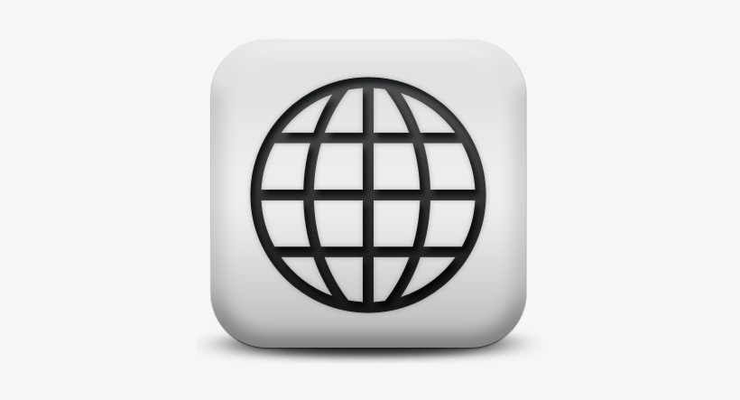 124732 Matte White Square Icon Business Globe 1 - Icon - 383x363 PNG ...