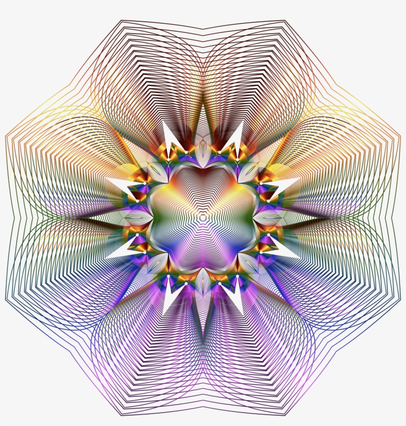 This Free Icons Png Design Of Prismatic Floral Line - 2274x2274 PNG ...