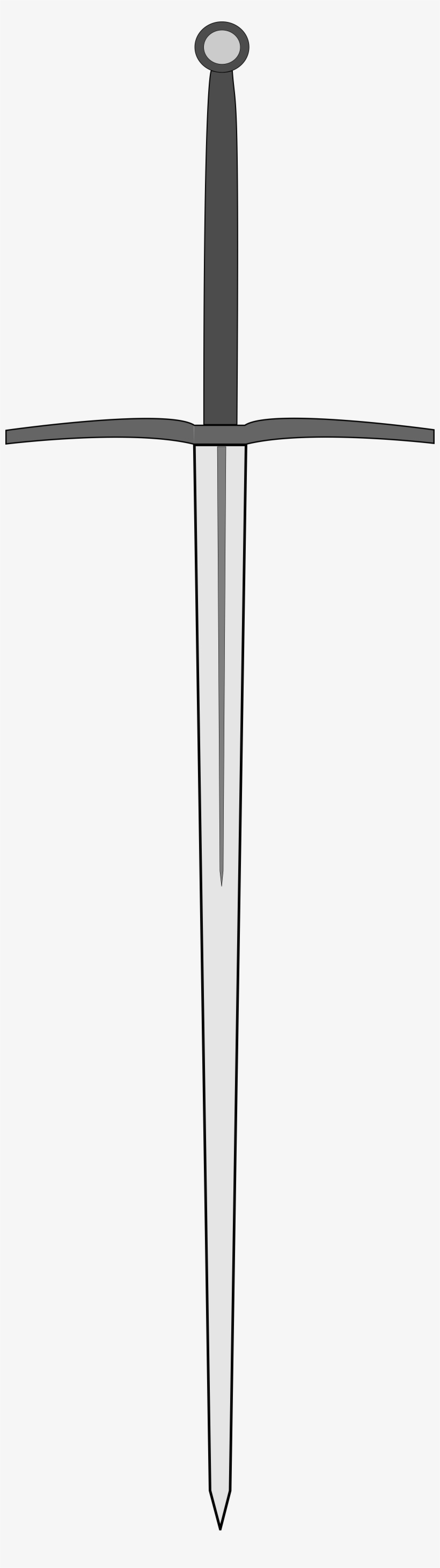 Sword - Two Handed Sword Drawing - 2400x8431 PNG Download - PNGkit