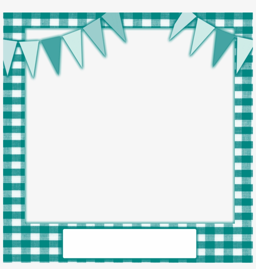 Teal Frame Png - Bunting Clip Art Border - 1600x1600 PNG Download - PNGkit