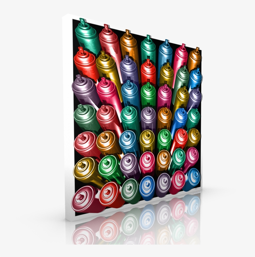 Framed Canvas Art - Spray Cans By Maxwell Dickson - 750x750 PNG ...