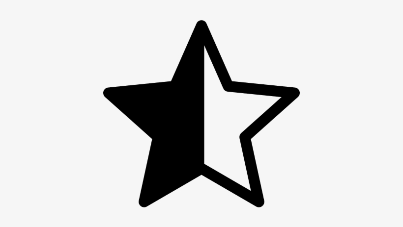 Star Shape With Half Full Vector - Rate Icon - 400x400 PNG Download ...
