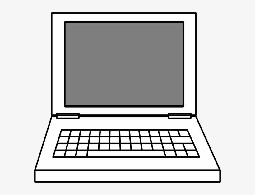 Svg Free Laptop Clip Art At Clker Com Vector - Simple Drawing Of Laptop ...