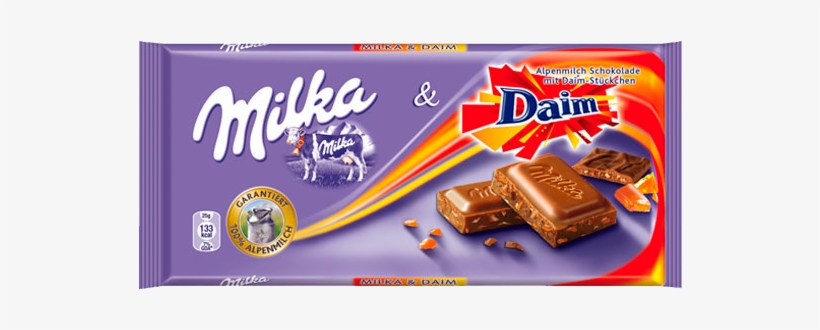 Milka Daim 100g - Daim Chocolate - 600x600 PNG Download - PNGkit