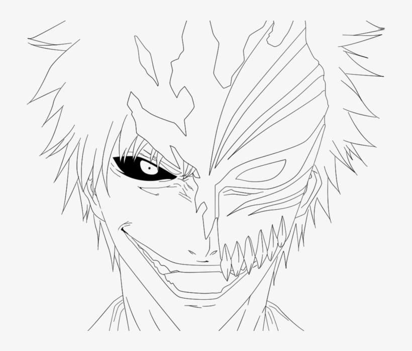 Download Transparent Drawn Masks Bleach - Ichigo Kurosaki - PNGkit