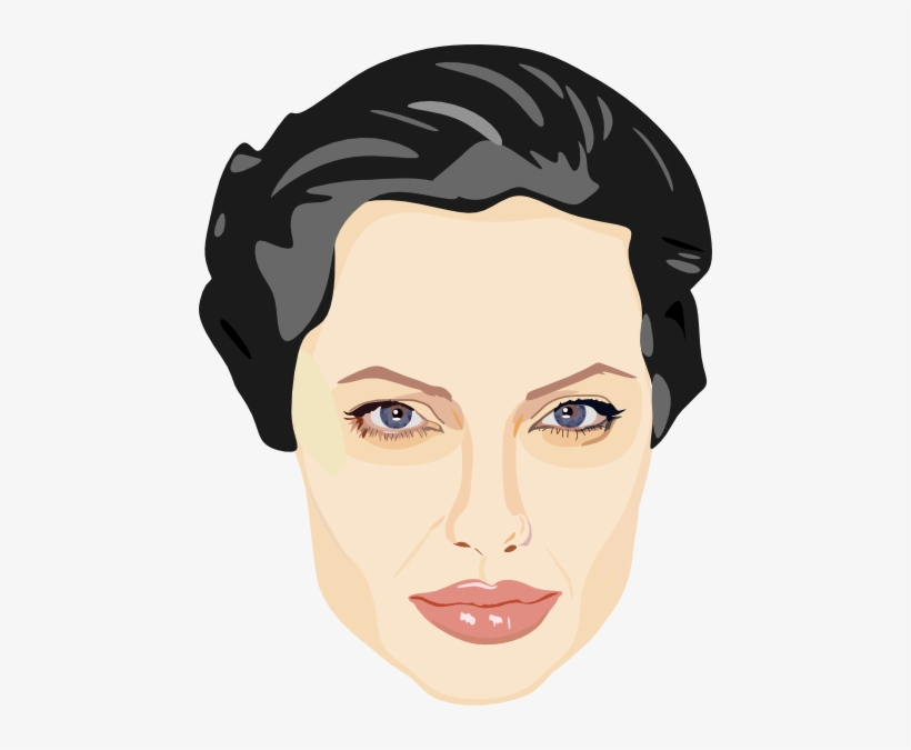 Angelina Jolie Clip Art At Clker - Angelina Jolie Vector Art - 462x595 ...