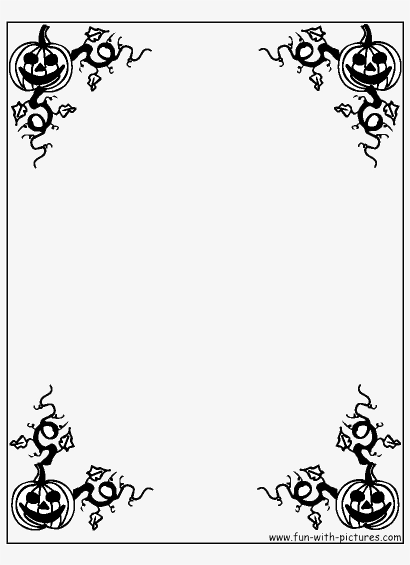 Halloween Border Png - Halloween Border Black And White - 800x1050 PNG ...