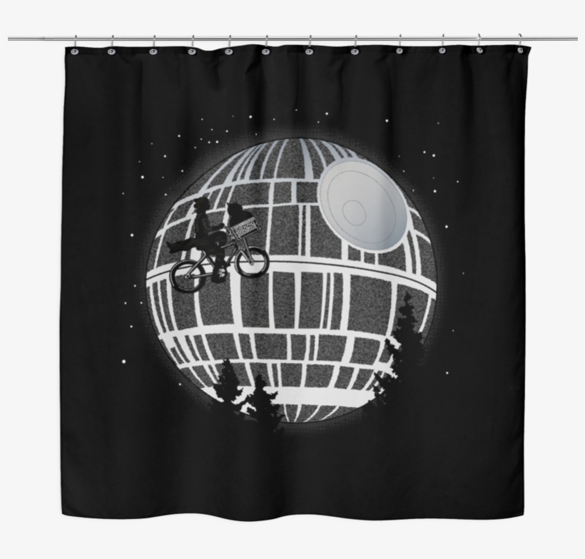 Star Wars Fly Me To The Death Star Shower Curtain - Navy Blue Unique ...