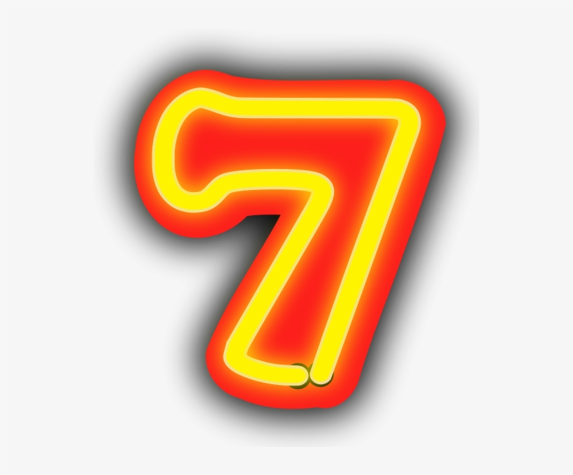 Download Transparent Neon Numerals 7 Clipart Png For Web - PNGkit