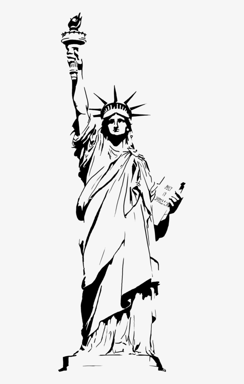 Statue Of Liberty Drawing Outline Clipart - Statue Of Liberty Clipar ...