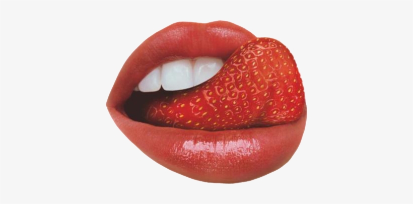 Tongue Png - Lips With Strawberry Tongue - 400x325 PNG Download - PNGkit