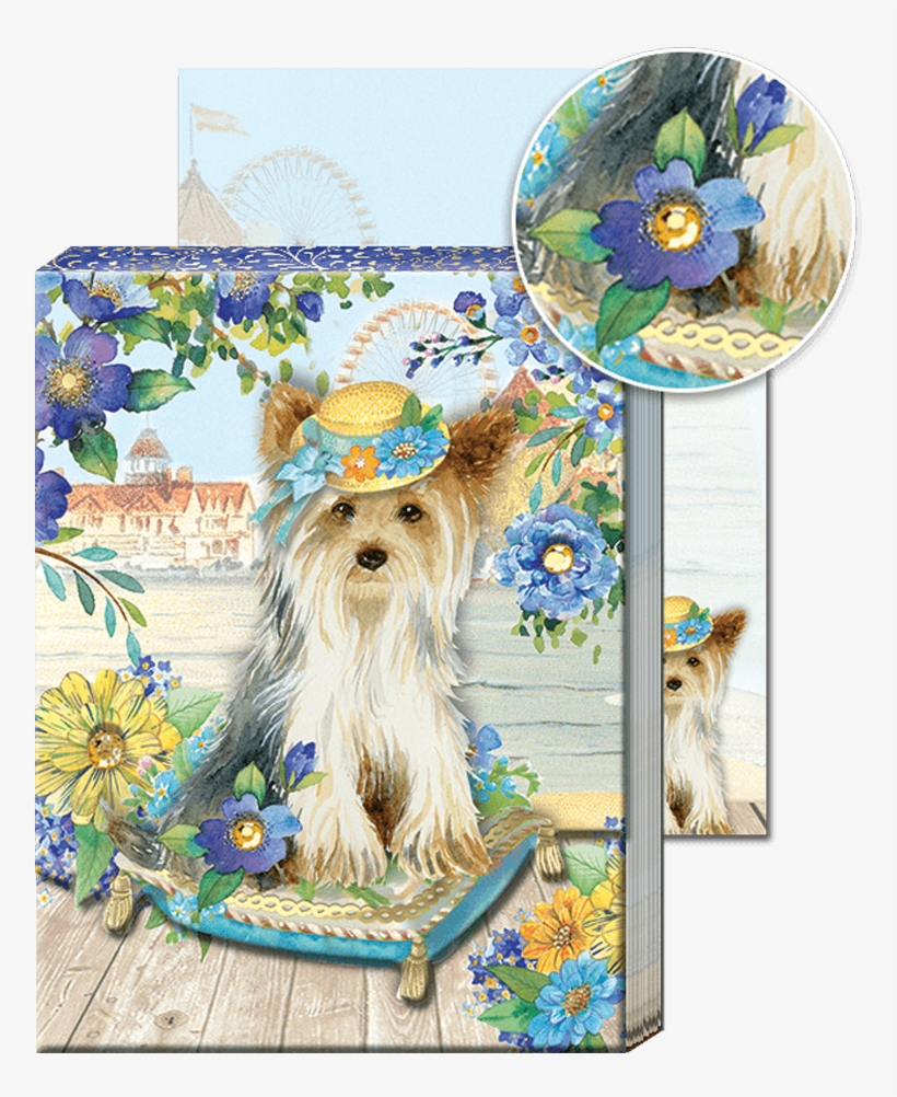 Posh Pets Boardwalk Yorkie Pocket Note Pad - Office Boutique Posh Dogs ...