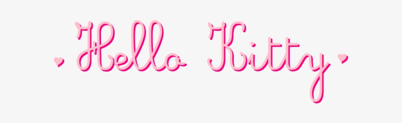 // Hellokitty - Calligraphy - 640x200 PNG Download - PNGkit