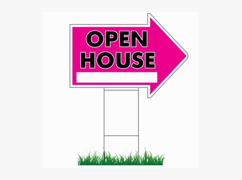 Download Transparent 16" X 24" Open House Directional Arrow Signs ...