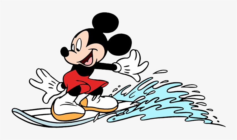 Mickey Mouse Clip Art - Mickey Mouse Surfing - 743x405 PNG Download ...