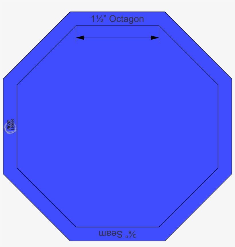 Octagon 1½” Inch Acrylic Template Solid With ¼” Seam - 2066x2066 PNG ...