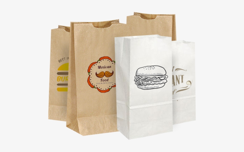 Download Transparent Custom Restaurant Paper Bags - Paper Bag Food Png ...