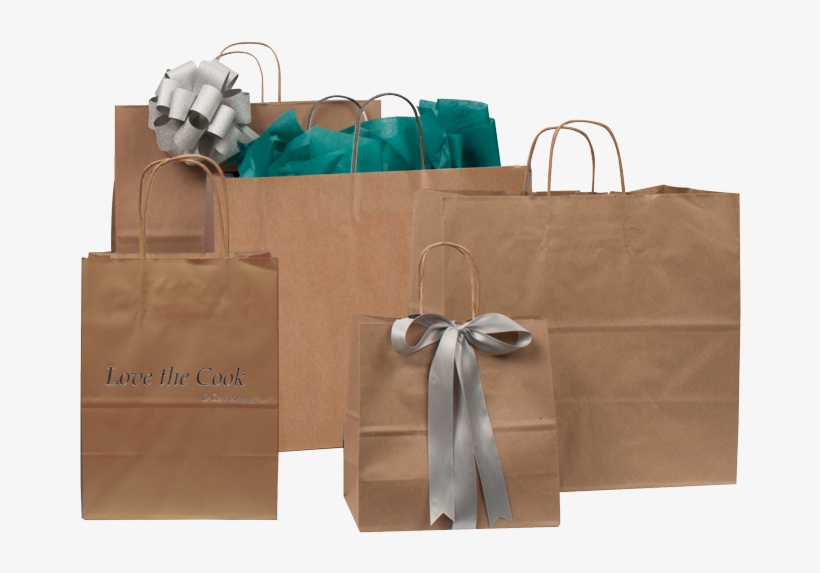 Kraft Serrated Edge Shoppers - Wrapping Paper - 700x700 PNG Download ...