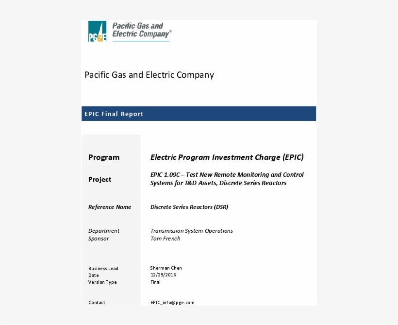 Pacific Gas Electrics Pg E Electric Program Investment - Pacific Gas ...