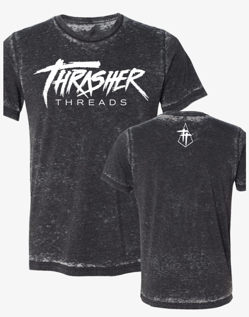 Thrasher Threads "logo" Tee - Active Shirt - 825x1024 PNG Download - PNGkit