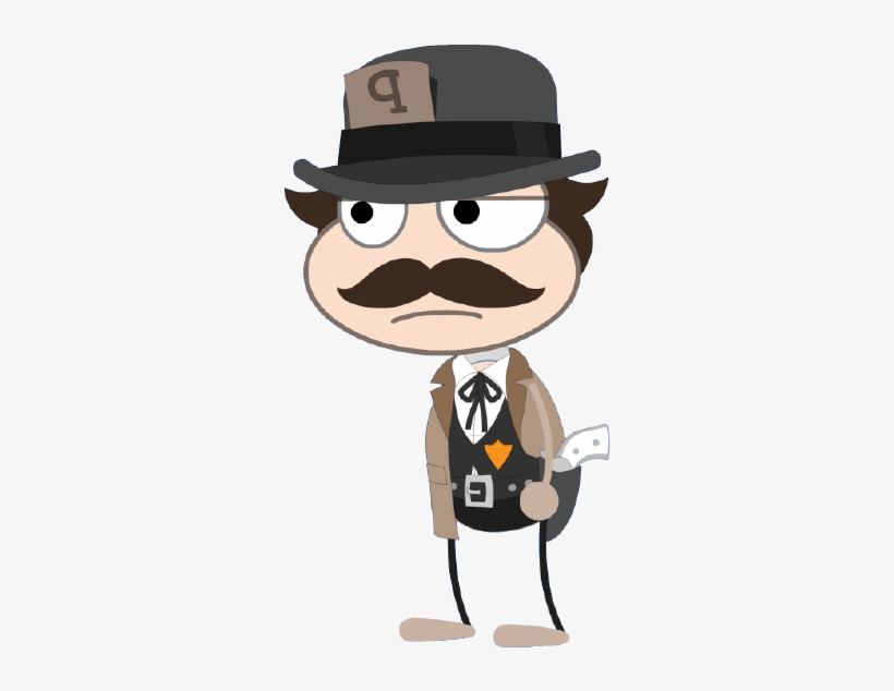 Pinkerton Thug - Cartoon - 300x554 PNG Download - PNGkit