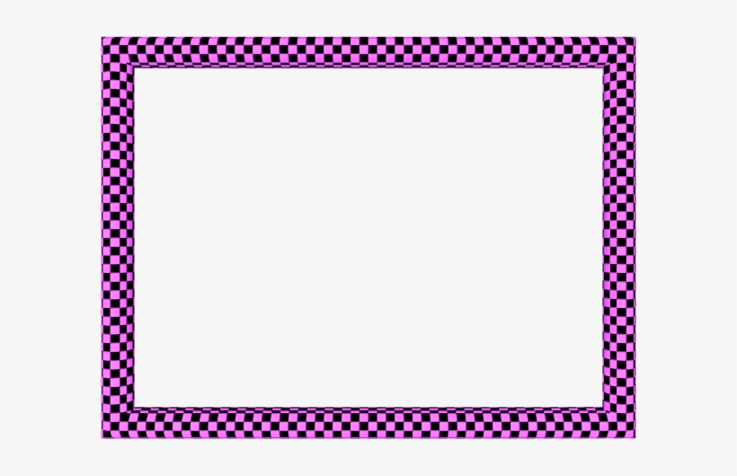 Pink Black Funky Checker Rectangular Powerpoint Border - Blue Checkered ...