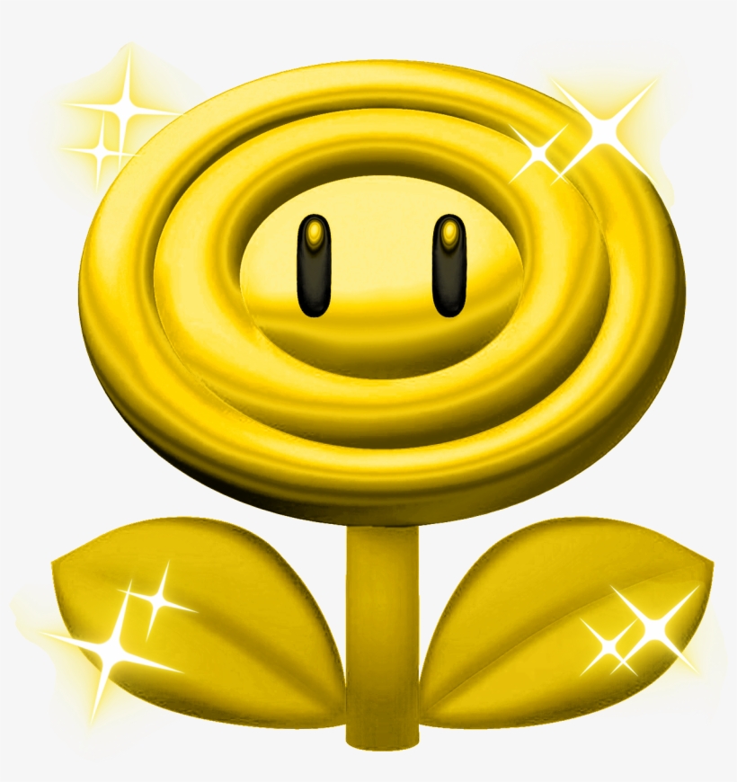 Gold Flower - Mario Flower - 1280x1280 PNG Download - PNGkit