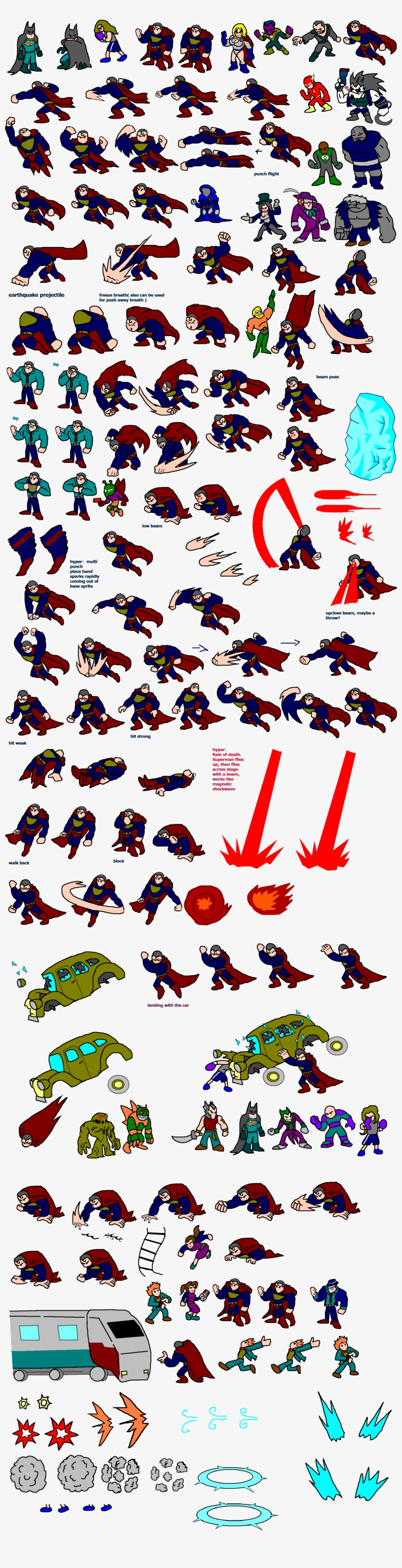 Superman - Harley Quinn Sprites - 1919x7393 PNG Download - PNGkit