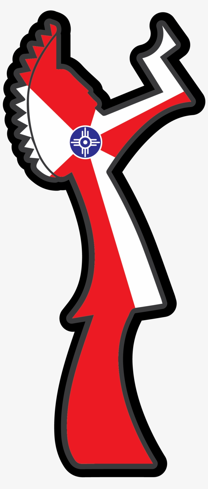 Wichita Keeper Of The Plains With Wichita, Kansas Flag - Symbol Wichita ...