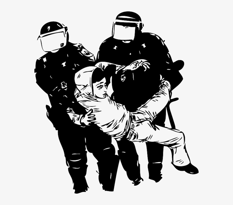 Police, Riot, Brutality, Violence, Anarchy - Drawing Of Police ...
