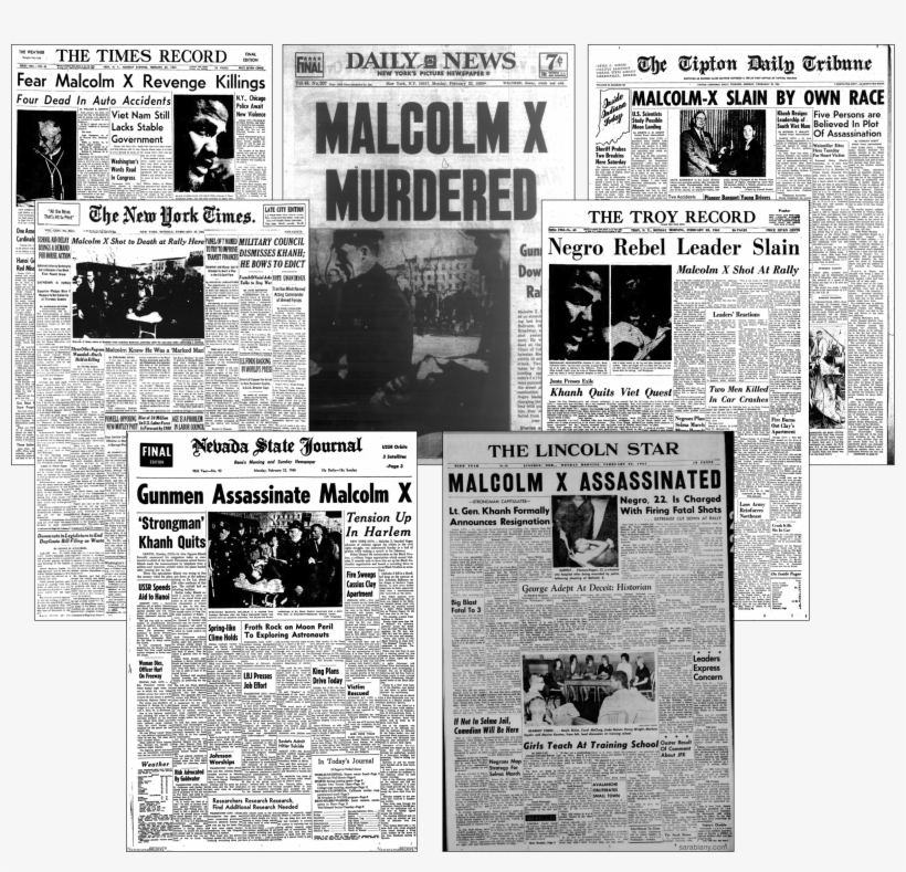 Coverage Of The Assassination Of Malcolm X - Malcolm X - 2369x2165 PNG ...