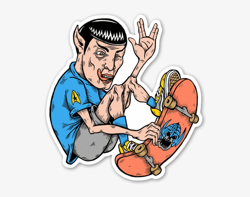 Download Transparent Spock Skater Sticker - Stickers Skate Png - PNGkit
