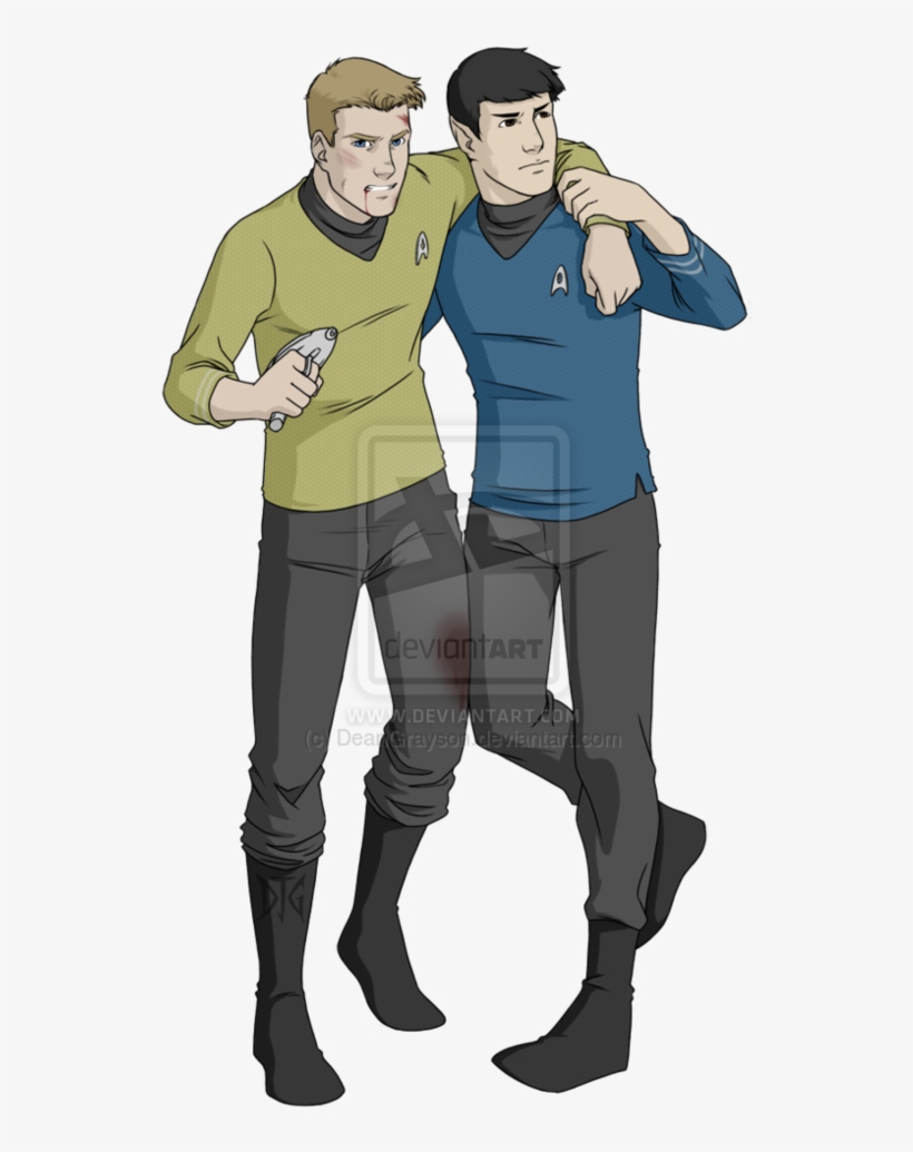 Spock And Kirk Fan Art - Captain Kirk And Spock Fanart - 785x1017 PNG ...