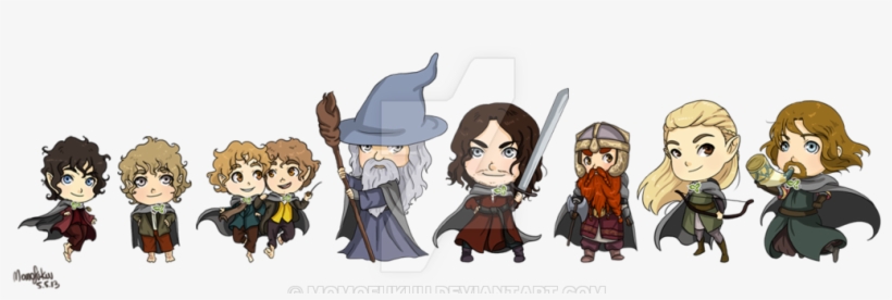 Ring Drawing Hobbit - Lord Of The Rings Chibi - 1024x299 PNG Download ...