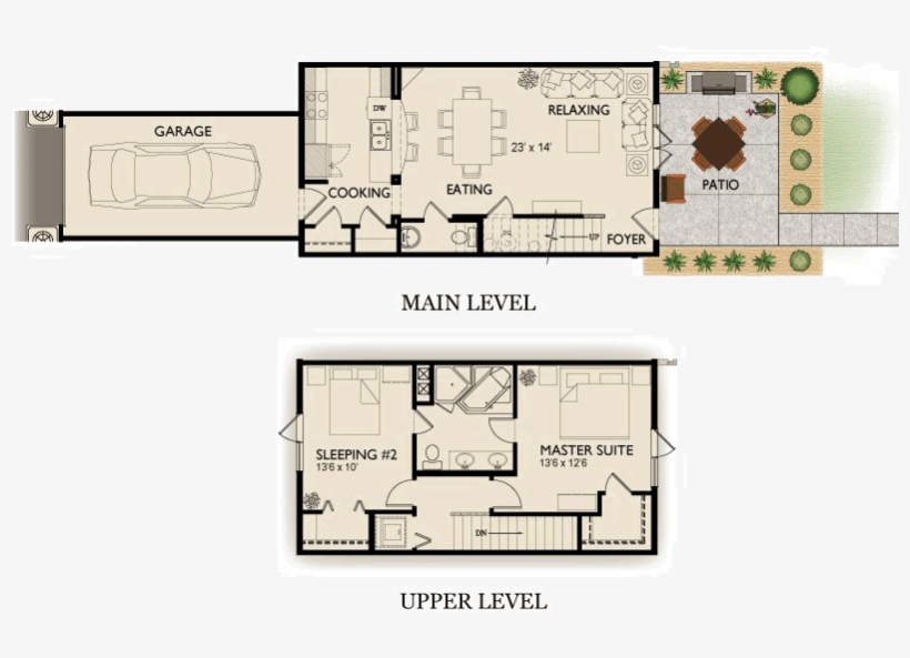 Unit Amenities - 2 Story Unit Plans - 800x520 PNG Download - PNGkit