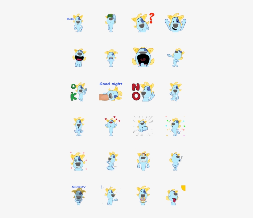 Download Transparent Line Creators Stickers Goody The Gold Star Dog ...