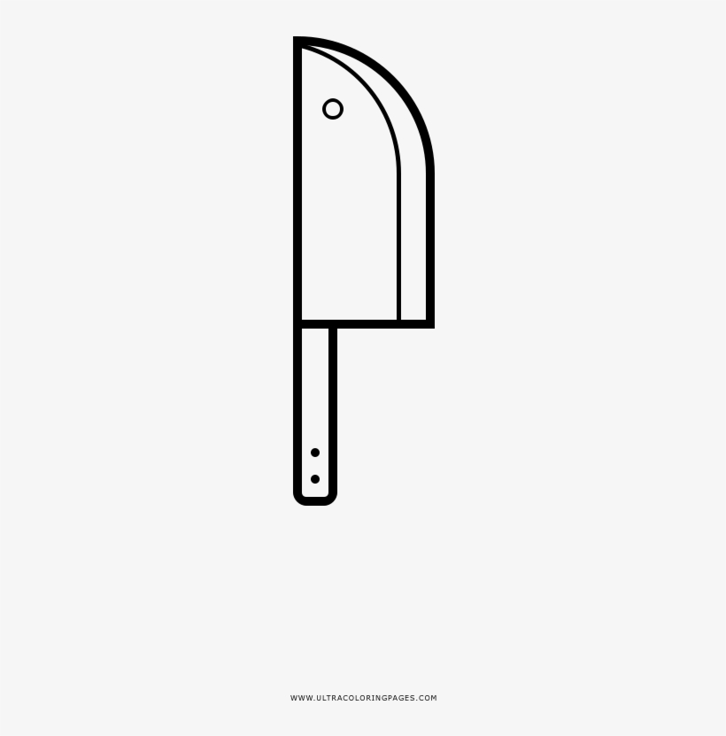 Butcher Knife Coloring Page - Line Art - 1000x1000 PNG Download - PNGkit